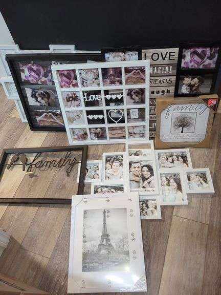 Lot of Assorted Photo Frames - Multi-Photo Collage Frames, Eiffel Tower Print & More - Ford ...