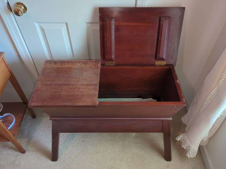 Wooden Storage Bench with Lift Top and Hinged Lid - Ford Brothers, Inc.