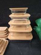 Urban Green Glass Containers with Bamboo Lids - Ford Brothers, Inc.