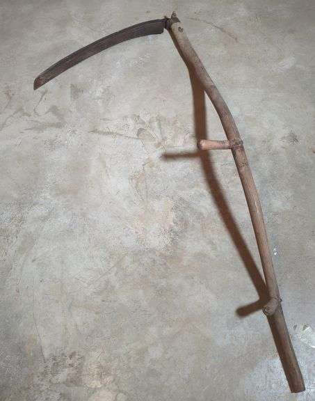 Hand Scythe with Wooden Handle - Ford Brothers, Inc.