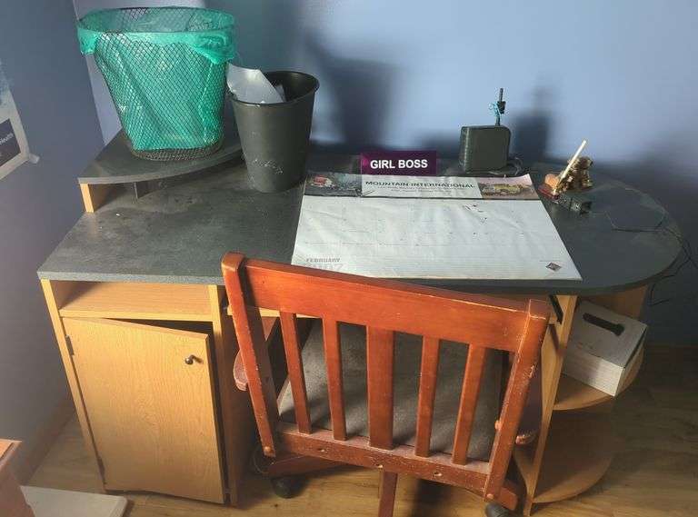 Rolling Wood Desk and Chair - Ford Brothers, Inc.