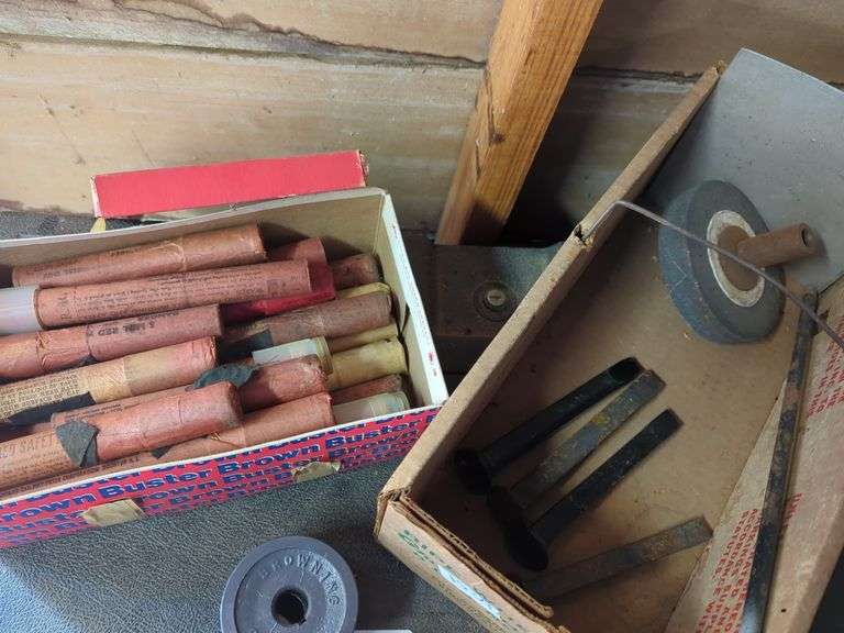 Railroad Fusees, Browning Pulley, Grinding Wheel, and Chisels - Ford ...