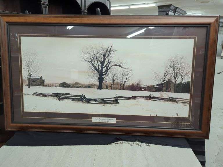 Framed Print "Late Snow at Riverwood" by Bob Timberlake - Ford Brothers ...