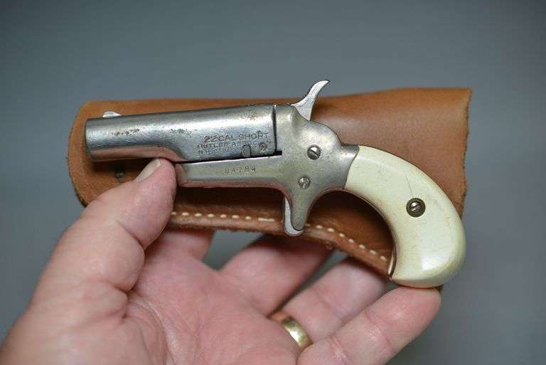 Butler .22 Short Single Shot Pistol With Leather Pocket Holster, - Ford ...