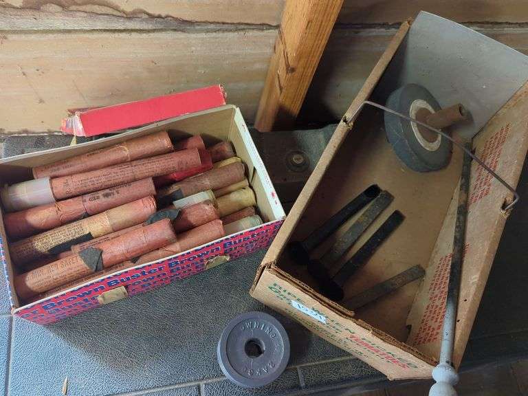 Railroad Fusees, Browning Pulley, Grinding Wheel, and Chisels - Ford ...