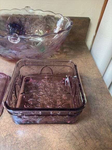 Amethyst Glass Bowl with Lid and Container Set - Ford Brothers, Inc.
