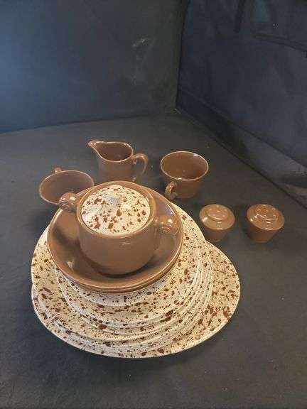 Ceramic Dinnerware Set with Splatter Design - Ford Brothers, Inc.