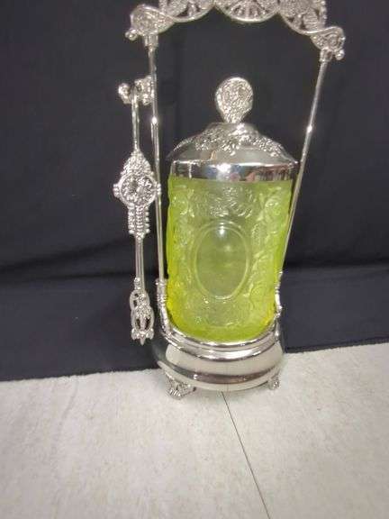 Silver Plated Jam or Condiment Server with Glass Insert - Ford Brothers ...