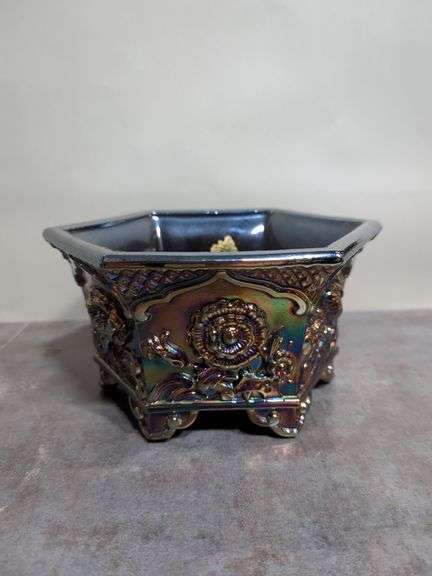 Fenton Iridescent Carnival Glass Planter - Ford Brothers, Inc.