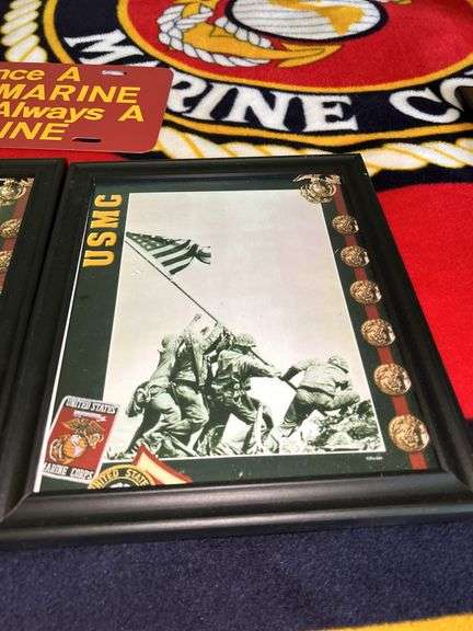 US Marine Corps Memorabilia Collection - Blanket, Frames, and More ...