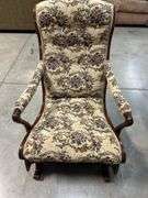 Upholstered Floral Rocking Chair with Ottoman - Ford Brothers, Inc.