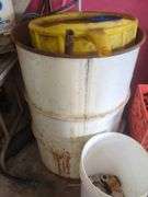 Mixed Lot: Barrel, Buckets, Oil Catch and More - Ford Brothers, Inc.