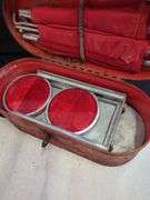 Metal Storage Boxes - Brown Tool Box with Dividers and Red Reflector ...