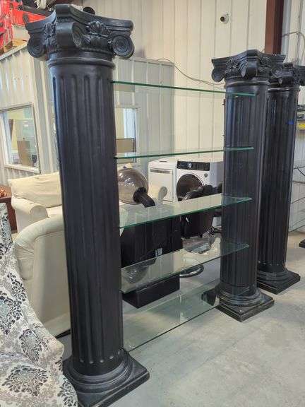 Black Display Shelving Unit with Faux Column Design - Ford Brothers, Inc.