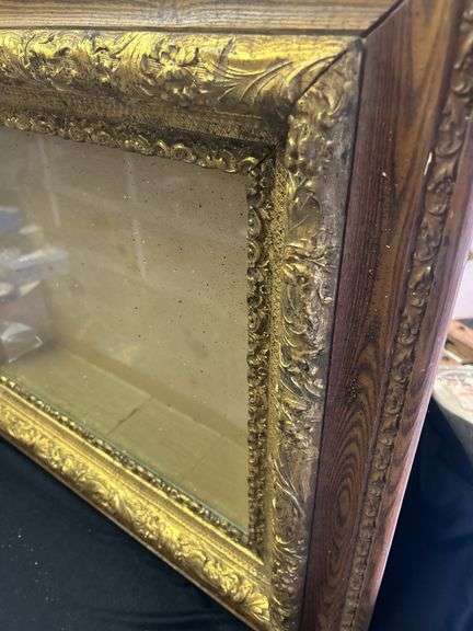 Ornate Shadow Box Display Case with Wood and Gold Tone Frame - Ford ...