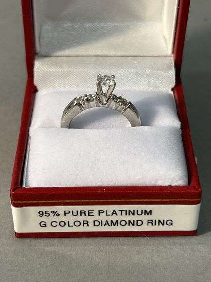 95% Pure Platinum G Color Diamond Ring - Ford Brothers, Inc.