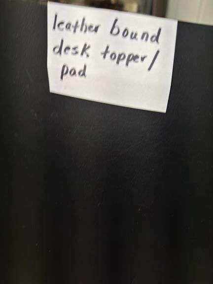Black Leather Bound Desk Pad / Topper - Ford Brothers, Inc.