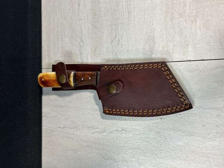 Handmade Cleaver Knife with Leather Sheath - Ford Brothers, Inc.