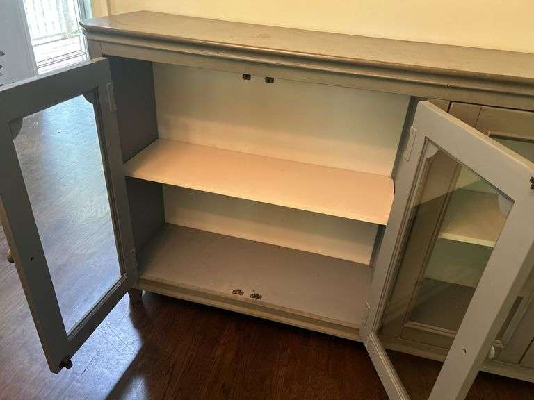 Grey Four Door Glass Front Display Cabinet - Ford Brothers, Inc.