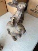 Set of Three Cast Metal Rabbit Figurines - Ford Brothers, Inc.