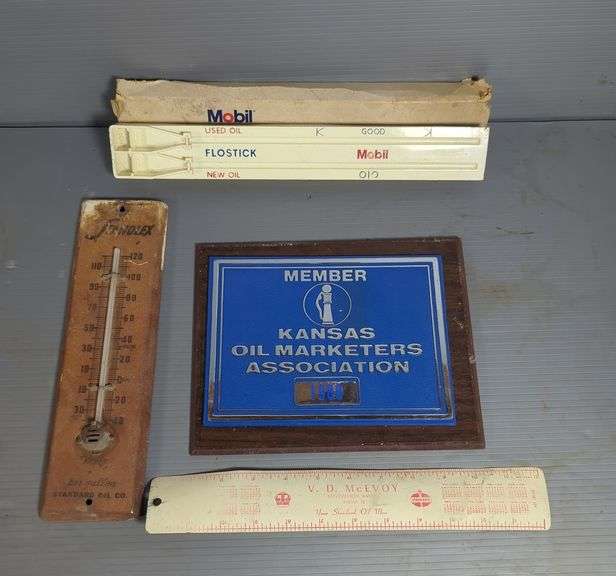 Standard Oil Co Stanolex Thermometer, Mobil Flostick Viscosity Tester ...