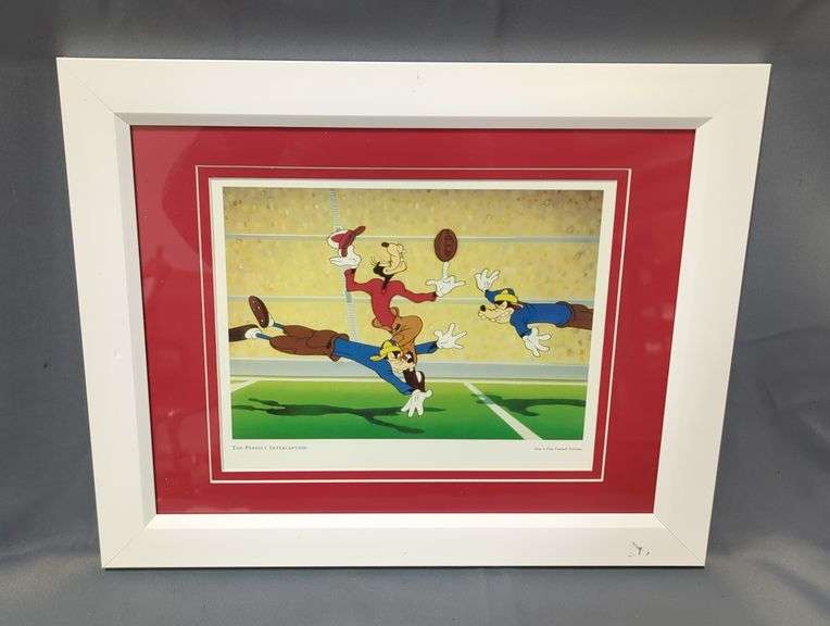 Goofy Playing Football Print, Titled The Perfect Interception, From ...