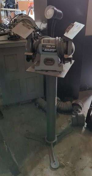 Delta 6" Bench Grinder, Model 23-645, With Flexible Lamp And Harbor ...