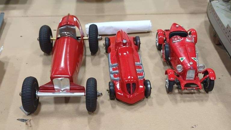 Roadster With Shamrock, 9.5" Long, #7 Race Car, 13.5" Long, And Roach ...