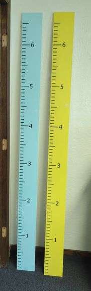 Custom Made Wood Height Boards Qty 2, Marked Up To 6.5' - Mayo Auction ...