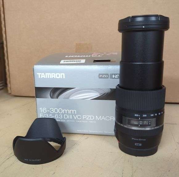Tamron 16-300mm f/3.5-6.3 Di II VC PZD Macro For Canon, Model B016E - Mayo Auction & Realty