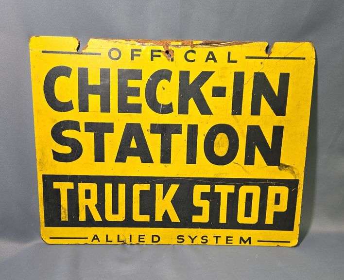 Allied System Official Check-In Station Double-Sided Sign, 24" x 18 ...