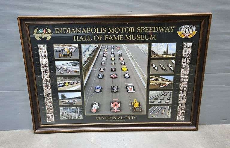 Indianapolis Motor Speedway Hall Of Fame Museum Centennial Grid Framed 100th Anniversary Print ...