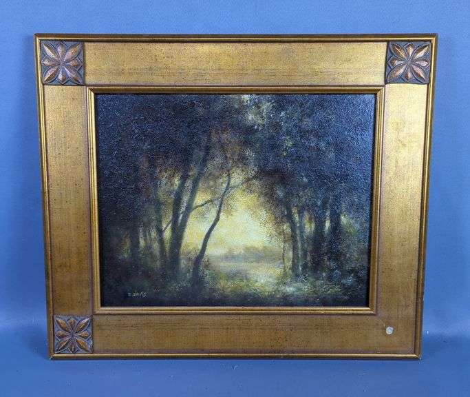 Chuck Davis 'Old Landscape' Oil On Canvas Painting, Framed And Signed ...