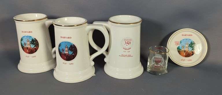 Harvard University 350th Anniversary Celebration Glassware - Mayo ...