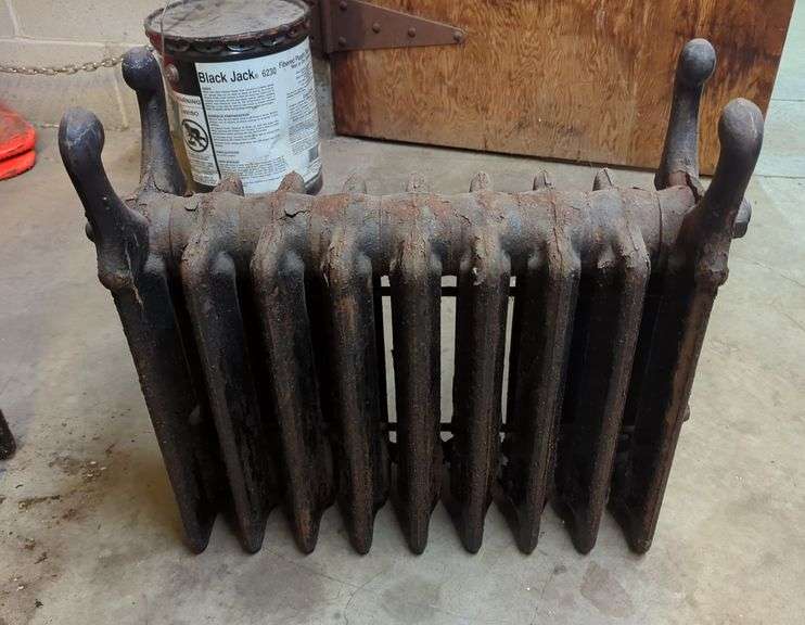 Antique Cast Iron 7 Column Radiator, One of Eight - Mayo Auction & Realty