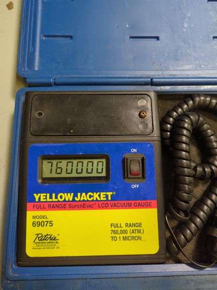 Ritchie Yellow Jacket Full Range SuperEvac LCD Vacuum Gauge, Model ...