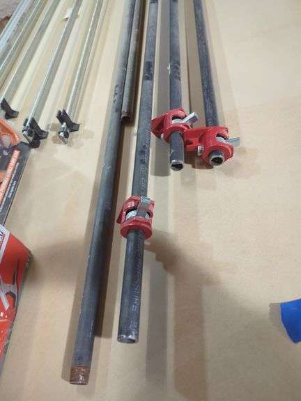 Parallel Pipe Clamps, Qty 3, Lengths Range 57" - 71", With Extra Pipes ...