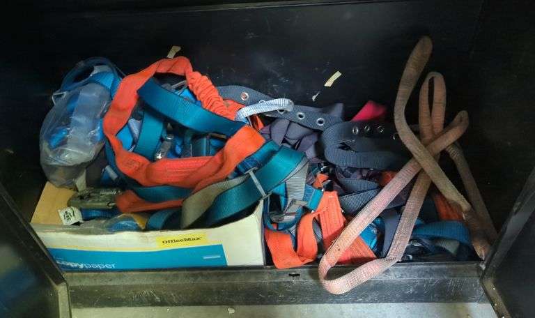 Safety Harness Straps, Tie-Downs, And More, Contents Of Bottom Of ...