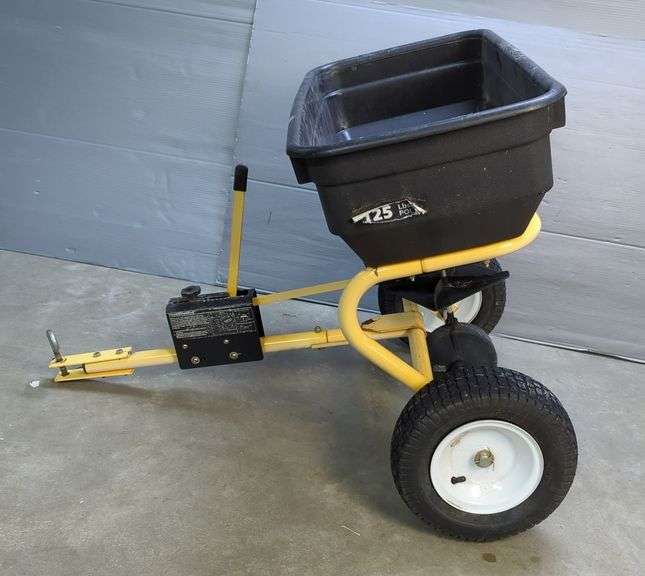 Yardworks 125 LBS Pull Behind Broadcast Spreader With Air Tires - Mayo ...