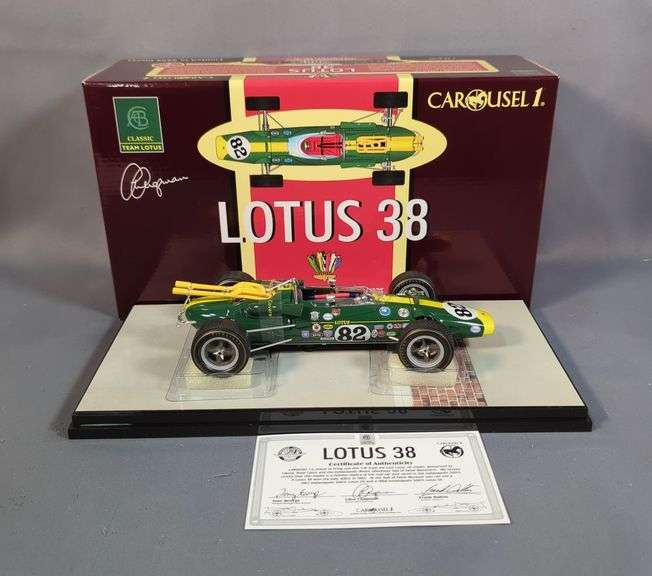 Carousel1 Lotus 38 Diecast Car, 1:18 Scale Model, #82 Jim Clark ...