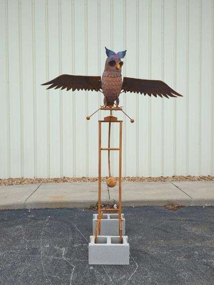 Flying Owl Balancing Lawn/Garden Rocker, Owl Is 24" Tall, Wingspan Is ...