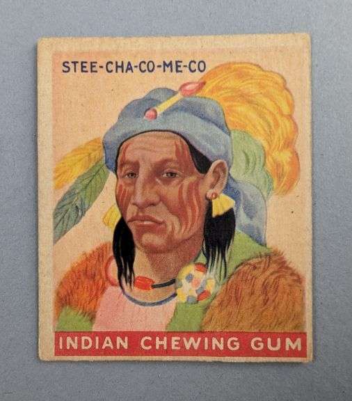 Stee-Cha-Co-Me-Co Native American Indian Chewing Gum Trading Card, No ...