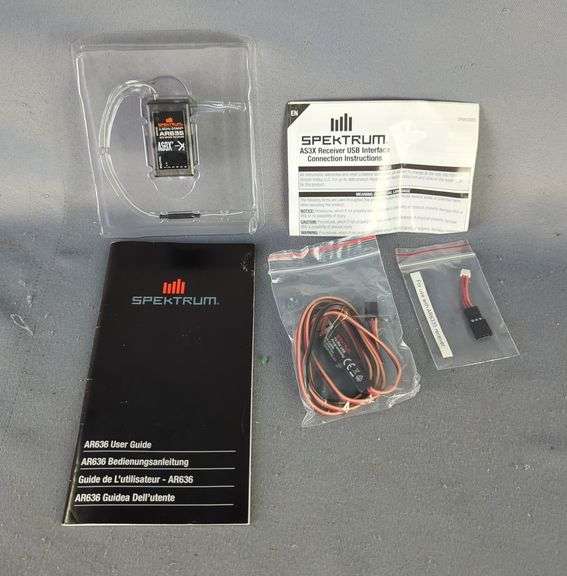 Spektrum AR636 AS3X 6CH Sport Receiver And Spektrum USB Interface - Mayo Auction & Realty