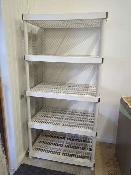 White Plastic Shelving Unit - 72" x 36" x 24" - Mayo Auction & Realty