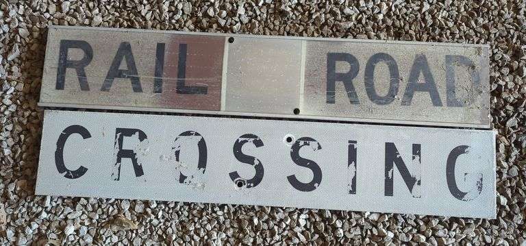 Metal Railroad Crossing Sign - Mayo Auction & Realty