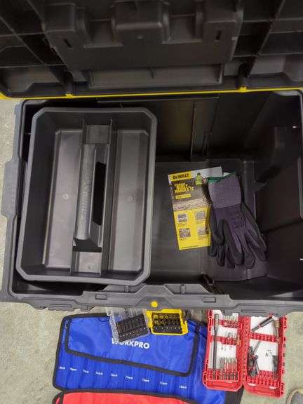 DeWalt Tough System 2.0 Rolling Tool Box with WorkPro Sockets and Bit ...