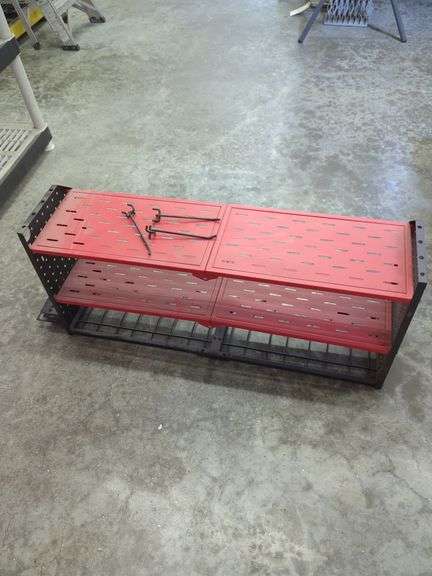 Metal Tool Storage Rack - Mayo Auction & Realty