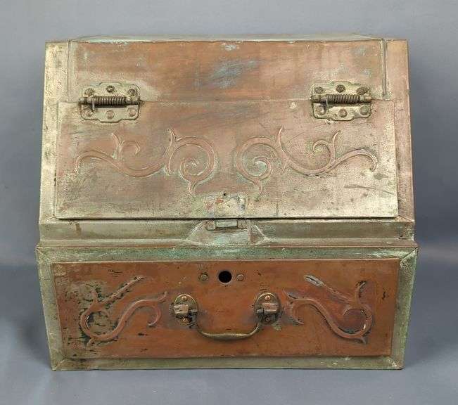 Vintage Copper Cash Register Base - Mayo Auction & Realty