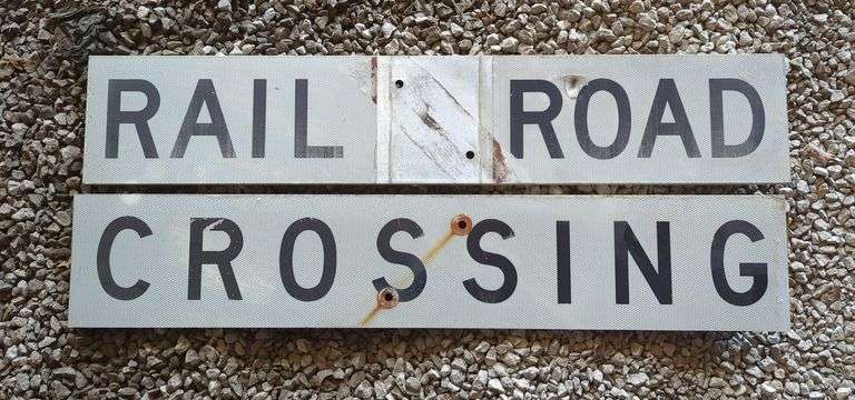 Metal Railroad Crossing Sign - Mayo Auction & Realty