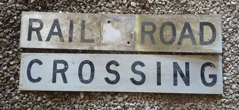 Metal Railroad Crossing Sign - Mayo Auction & Realty